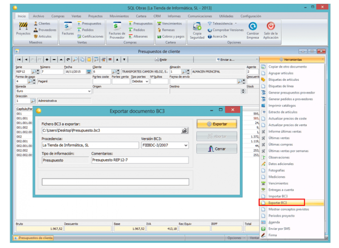 Incorporamos la importación, exportación y gestión de información en ...