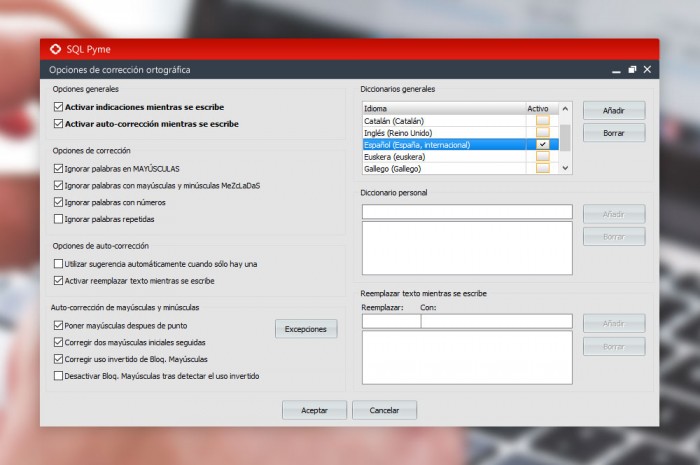 Corrector ortográfico integrado - Distrito K