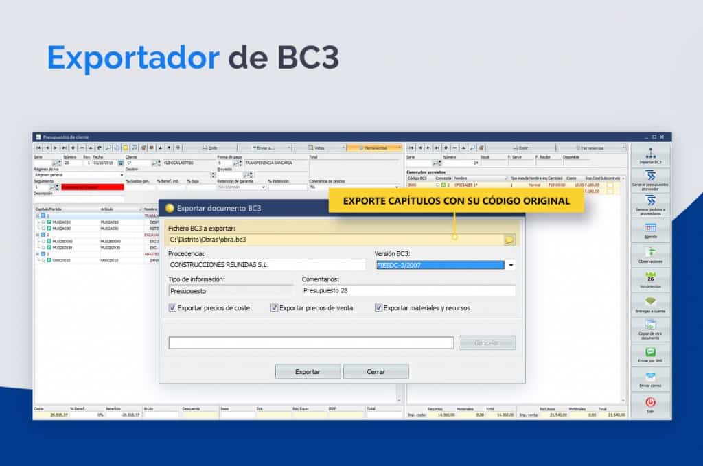 Exportador de BC3 | Distrito K