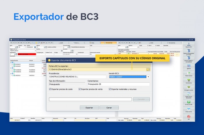 Exportador de BC3 - TeamSystem | Distrito.K