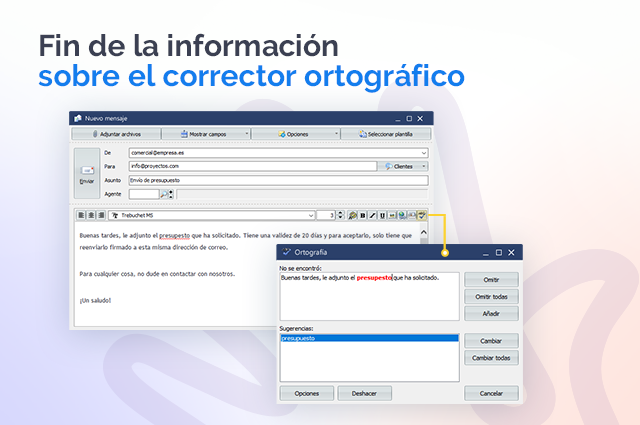 Fin de la información sobre el corrector ortográfico de nuestros ...