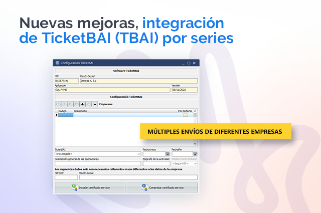 Nuevas mejoras, integración de TicketBAI (TBAI) por series - TeamSystem ...